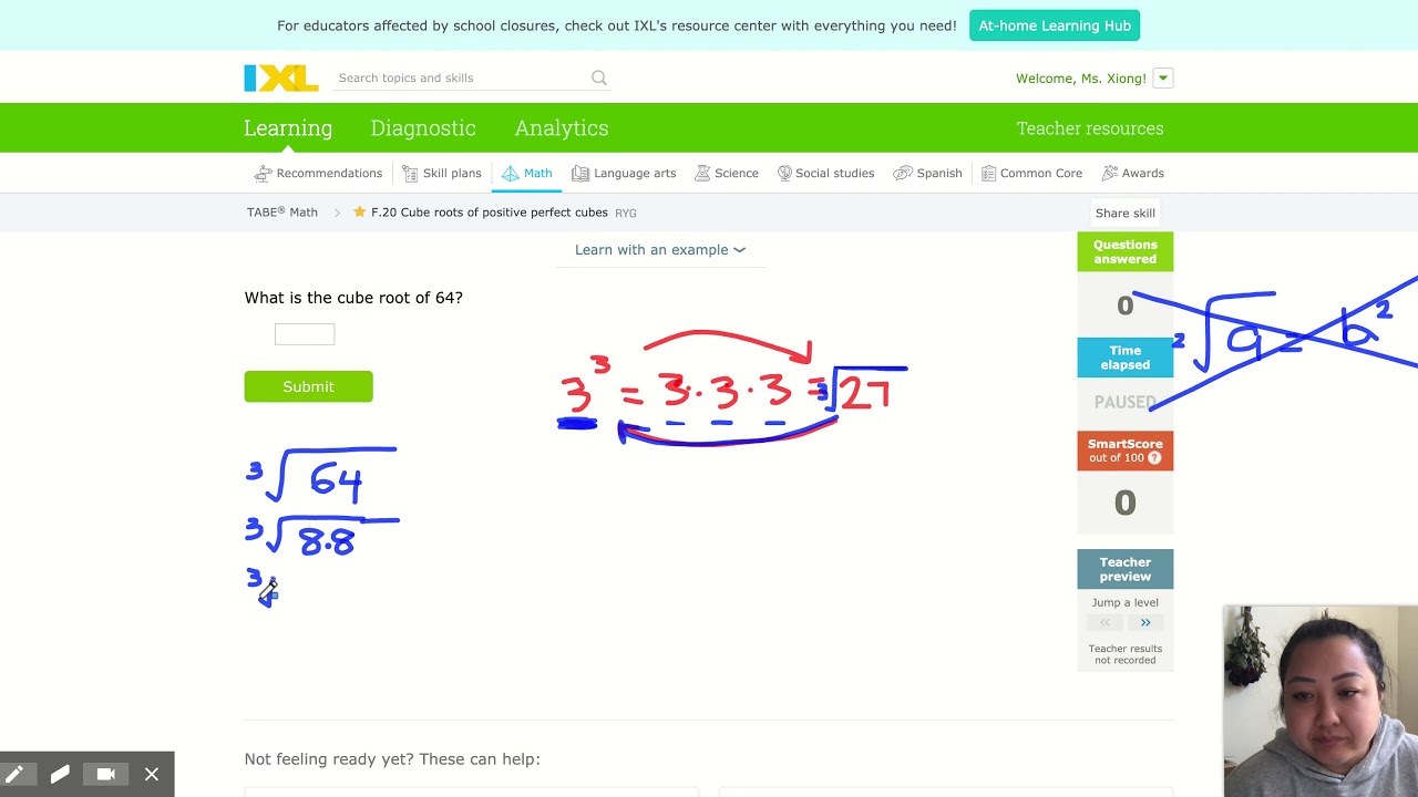 IXL | Cube roots of positive perfect cubes | 8th grade math - YouTube