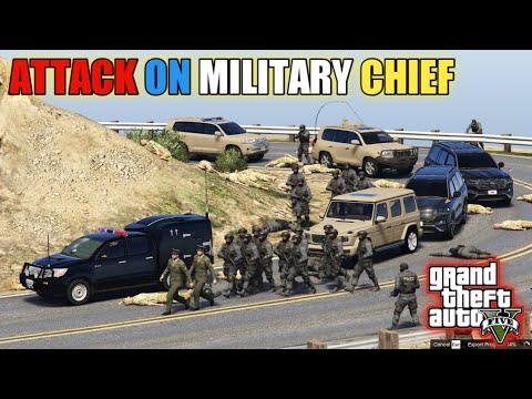 GTA 5 Gameplay  - Swat Team Attack on Military Chief | Military Convoy