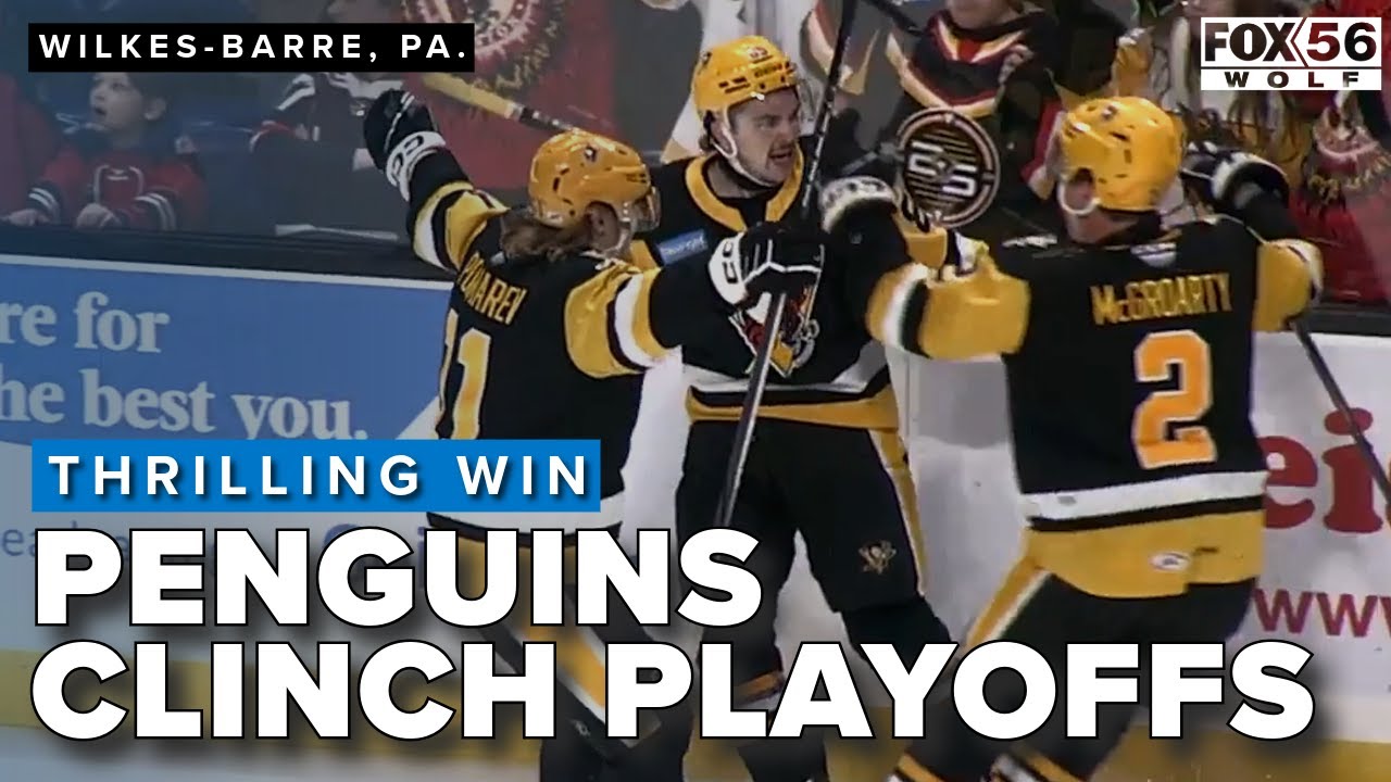 Penguins clinch playoff spot with overtime win - YouTube