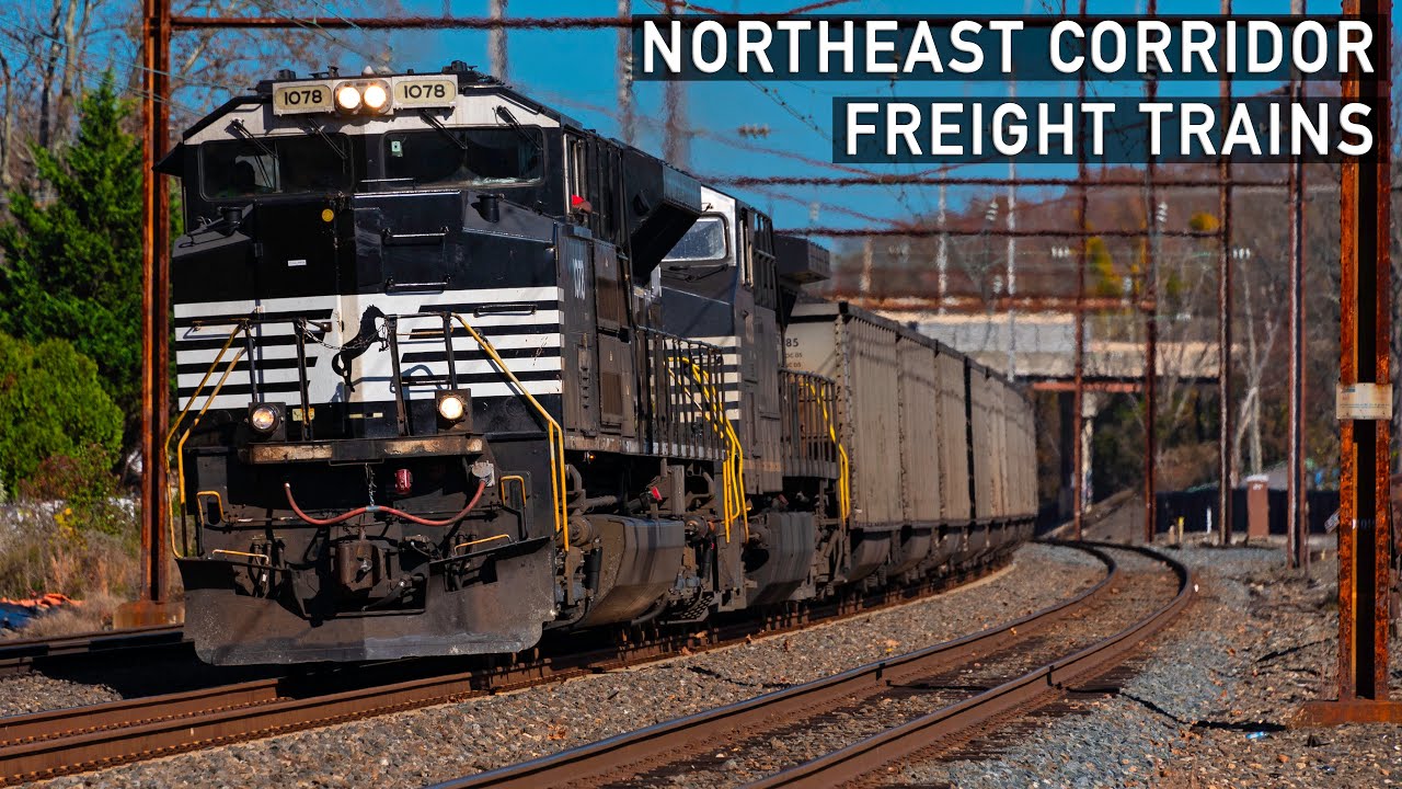 Heavy Freight Trains on Amtrak's Northeast Corridor - YouTube