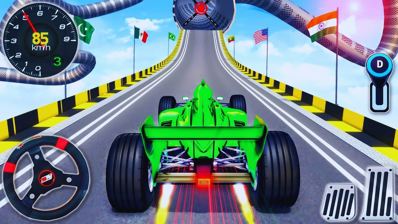 Formula Car Racing Stunts Simulator 2021 - Impossible Car Mega Ramp 3D ...