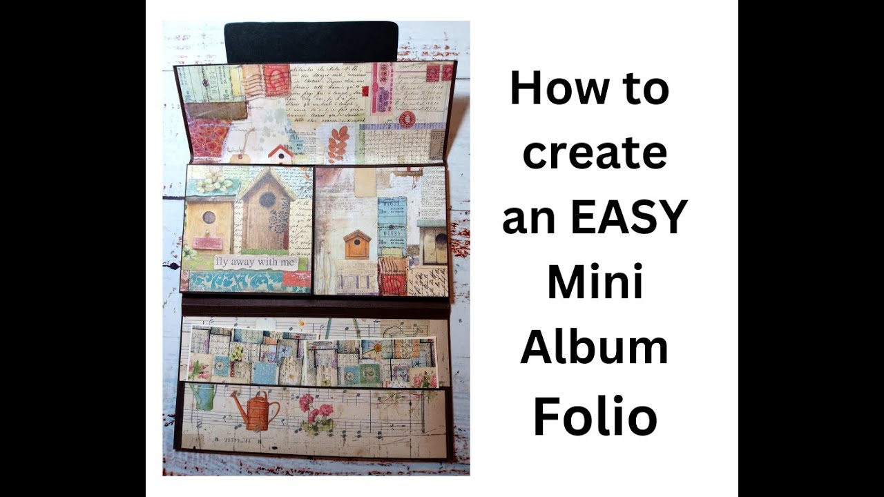 Scrapbooking How to Create an EASY Papercrafting Mini Album Folio/TUTORIAL - YouTube