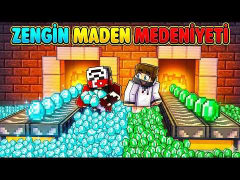 Maden Fabrikası İle Zengin Medeniyet Kurduk! (Minecraft)