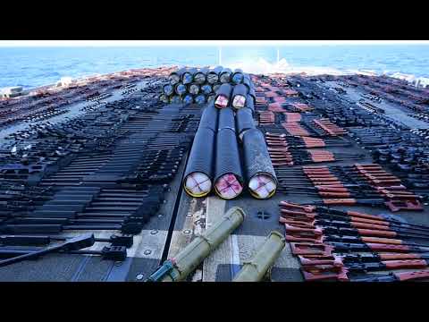 ABD donanması Arap Denizi'nde yüklü miktarda silah ele geçirdi