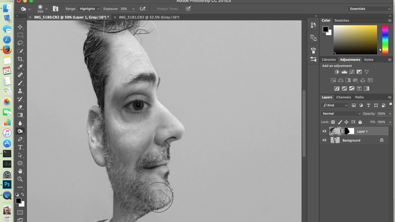 "Split Face" Portrait Editing - YouTube