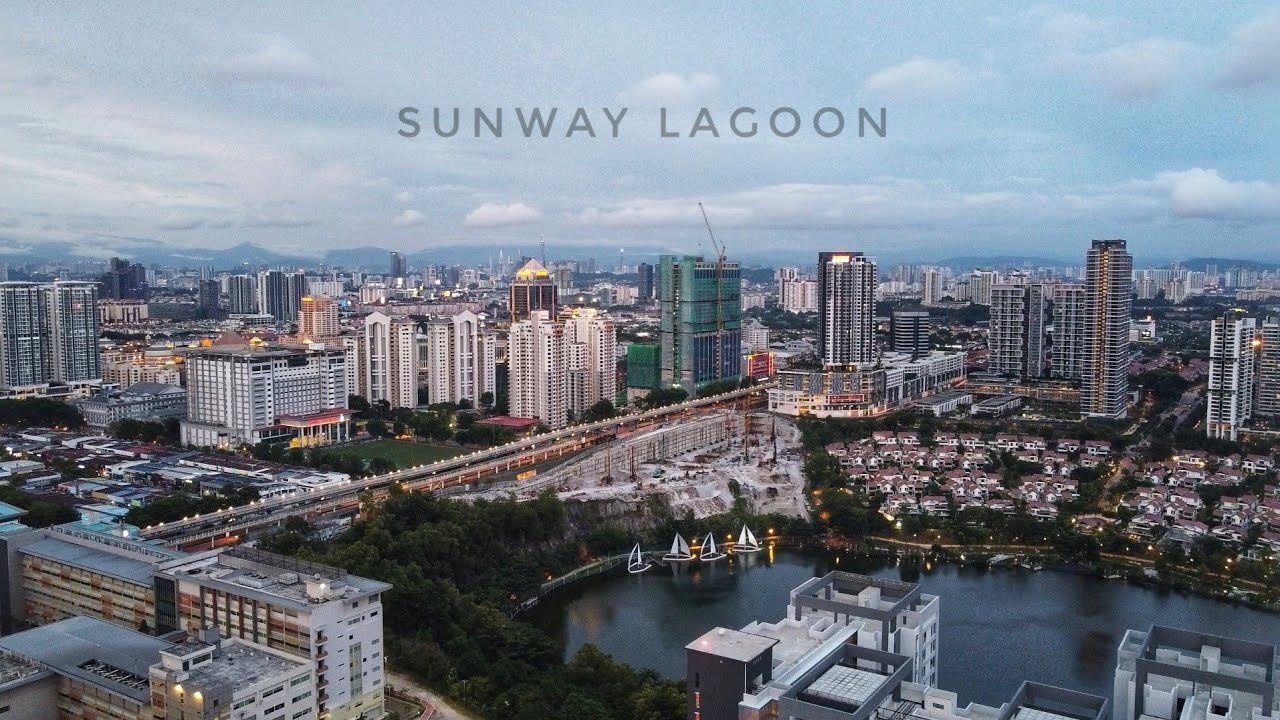 Aerial view of Sunway city and around monash university | Malaysia ...