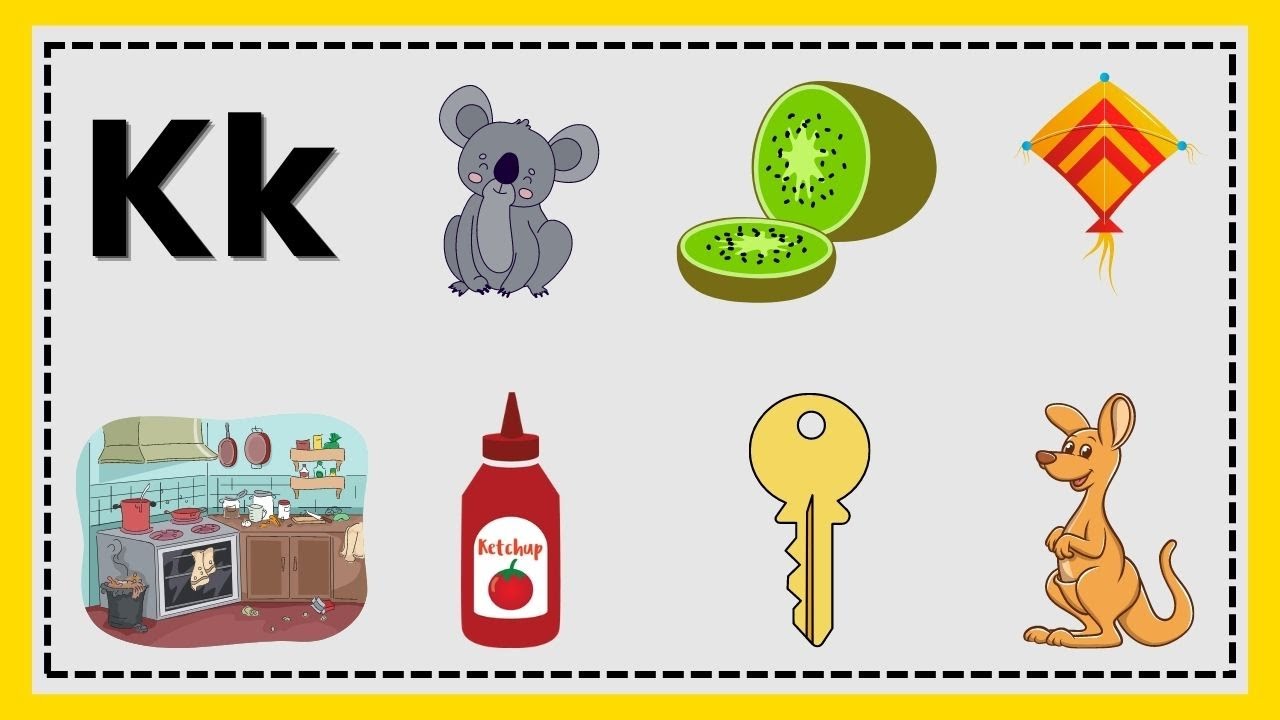 Words that start with letter K | letter K | Phonics letter K ...