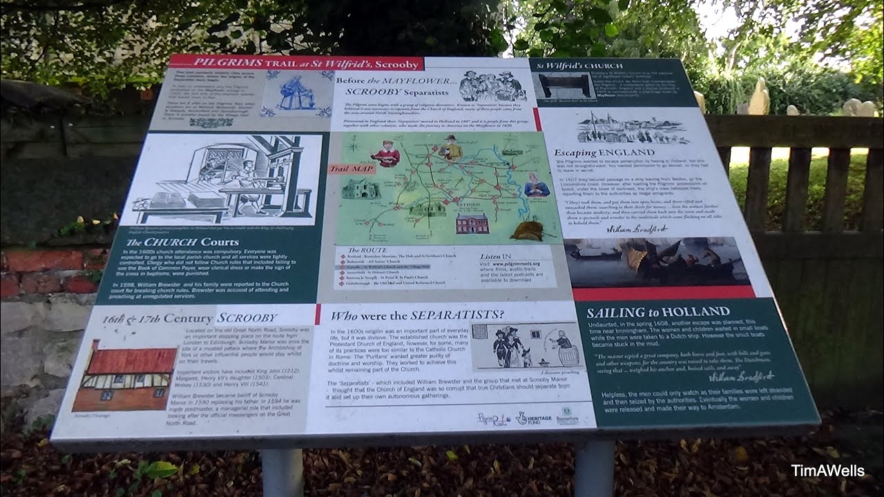 Scrooby village tour home of the Pilgrim fathers and dissenters ...