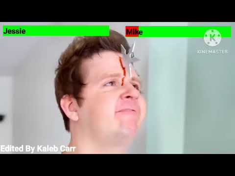 Jessie Vs Mike Ninja Star Fight With Healthbars