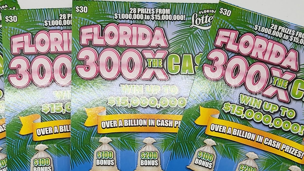 Florida 300 X The cash Florida lottery $30 scratch off ticket - YouTube