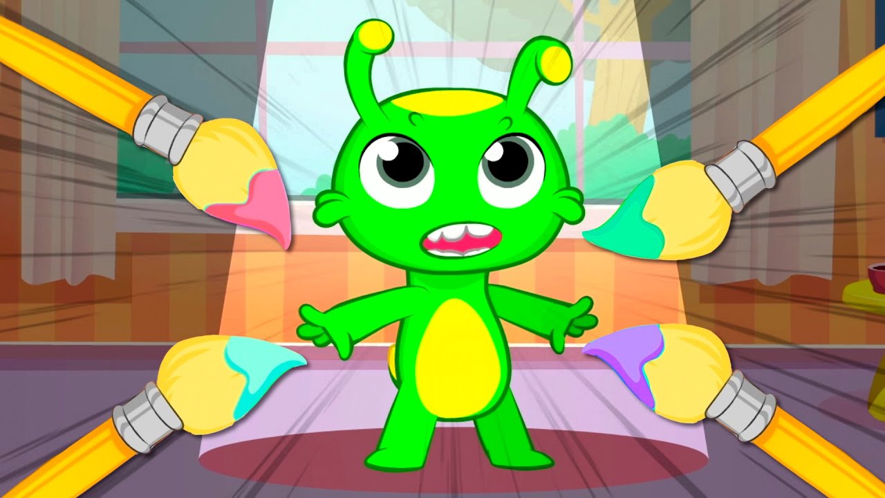 Groovy The Martian learn the colors with a funny dream about being a ...