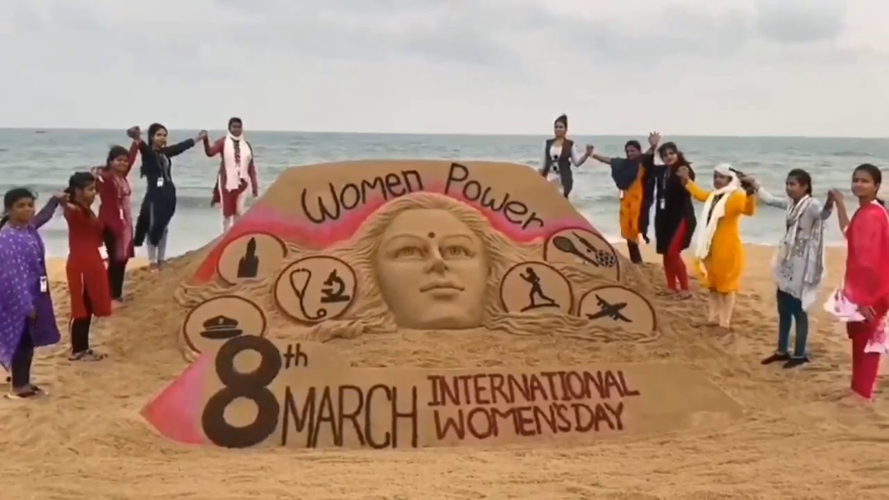 11 girl sand artists of sudarsansand institute create a sand art with ...