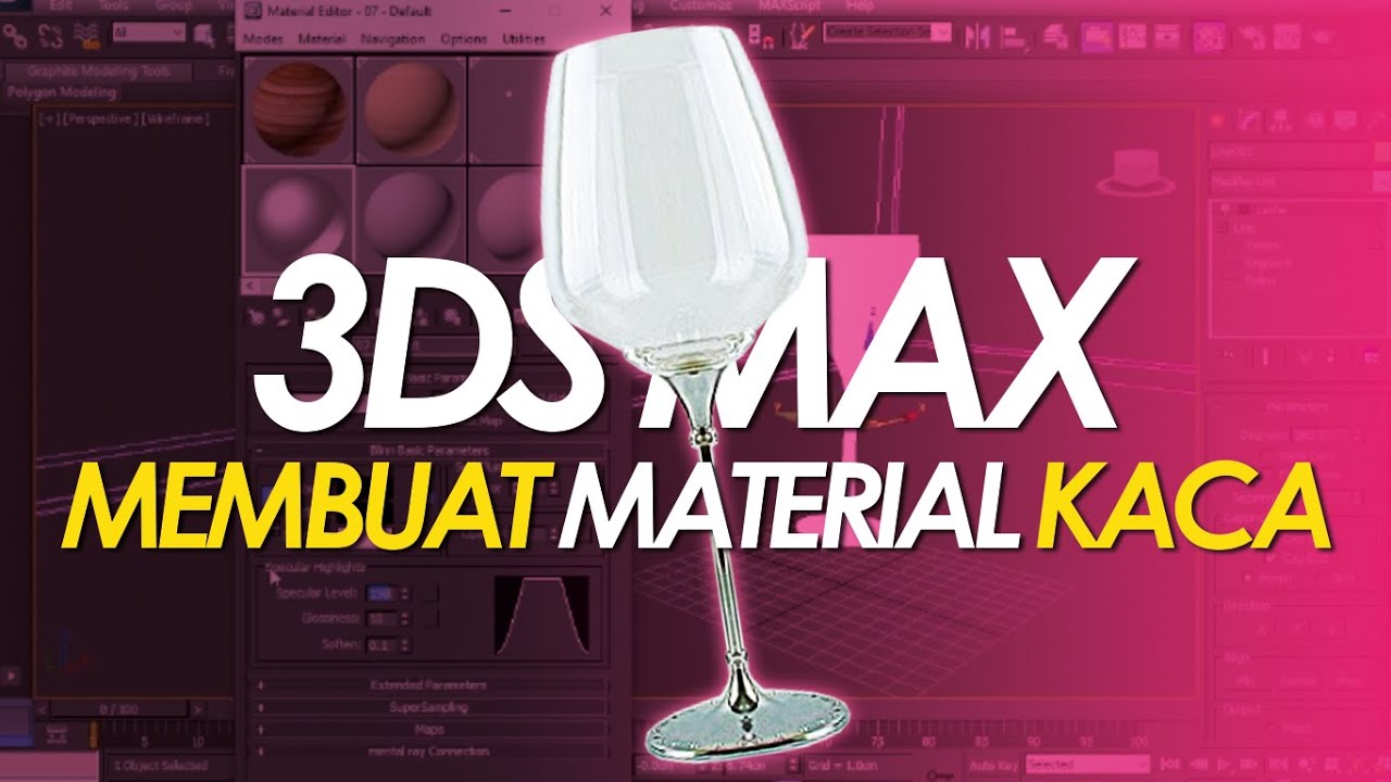 GLASS EFFECT SETTING IN 3DS MAX | TUTORIAL 3DS MAX UNTUK PEMULA - YouTube