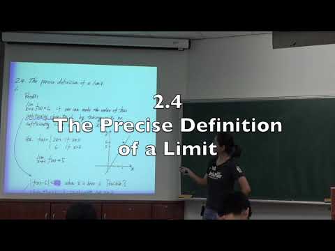Calculus 2.4 The Precise Definition of a Limit (1/3) - YouTube