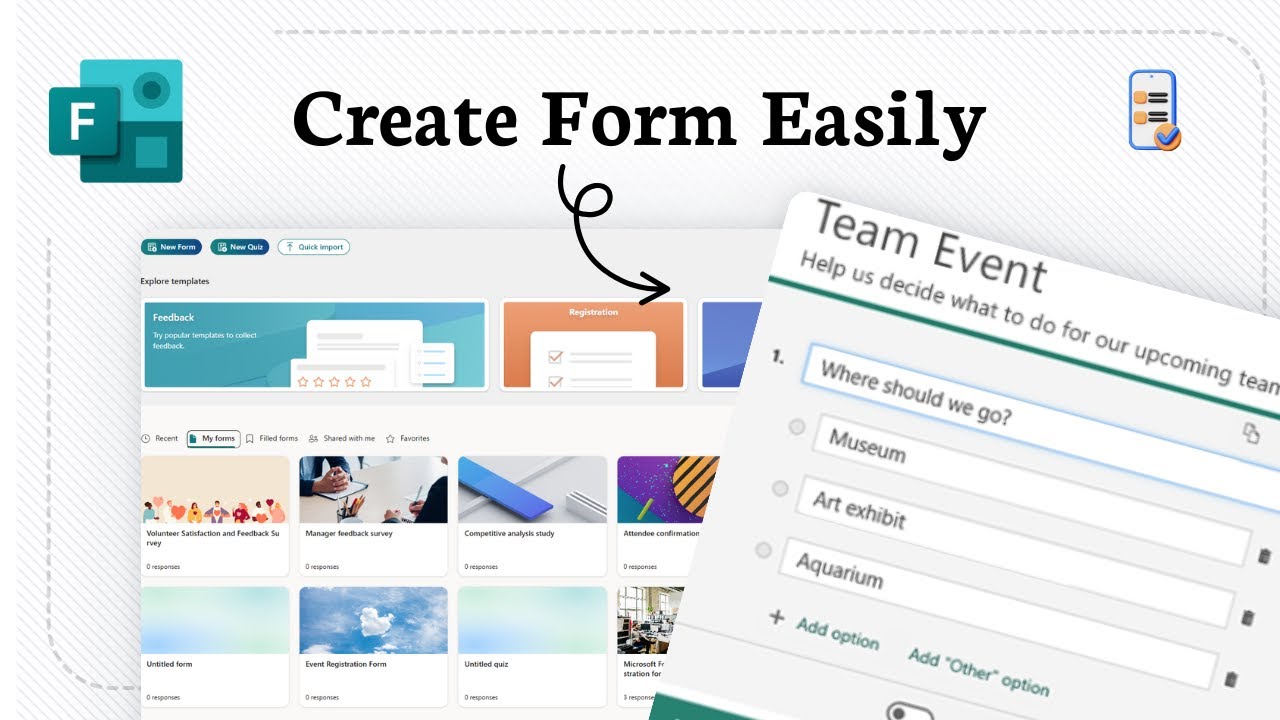 How to create a form with Microsoft Forms (Quick Build) - YouTube