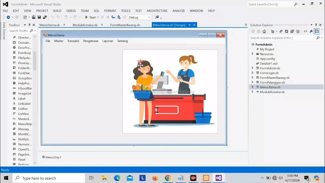PRESENTASI TUTORIAL PEMBUATAN APLIKASI PENJUALAN DENGAN MENGGUNAKAN VB ...