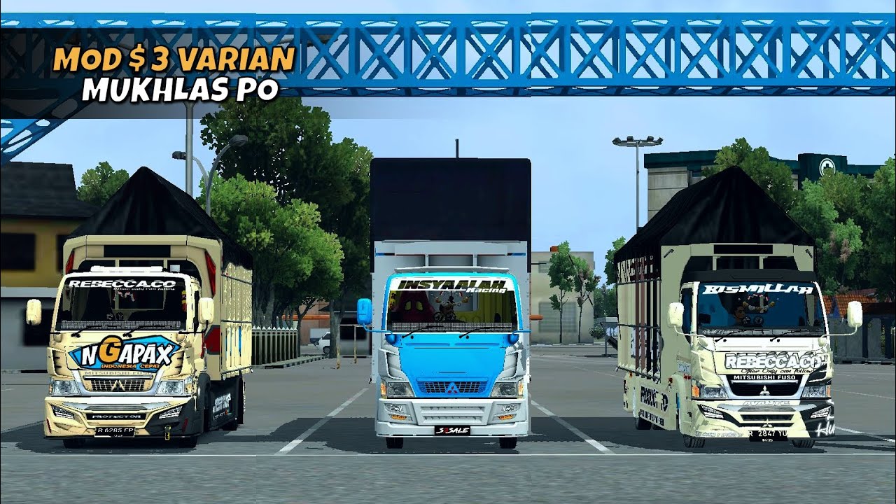 Mod bussid terbaru v4.0.4 | 3 varian mod truck canter Mukhlas po - YouTube