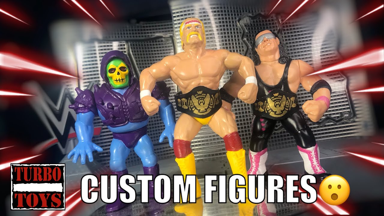 Vintage WWF WWE Hasbro Custom Wrestling Action Figures! Bret Hart ...