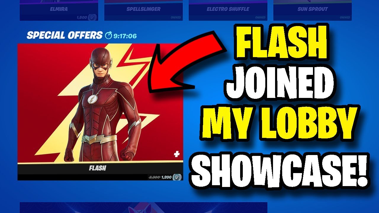 FLASH JOINED MY LOBBY | FLASH SKIN SHOWCASE W/EMOTES | FORTNITE - YouTube