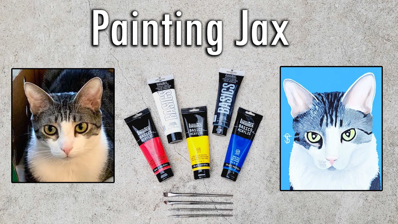 Painting Jax | Acrylic Canvas Painting Time Lapse | Pet Portrait Artist ...