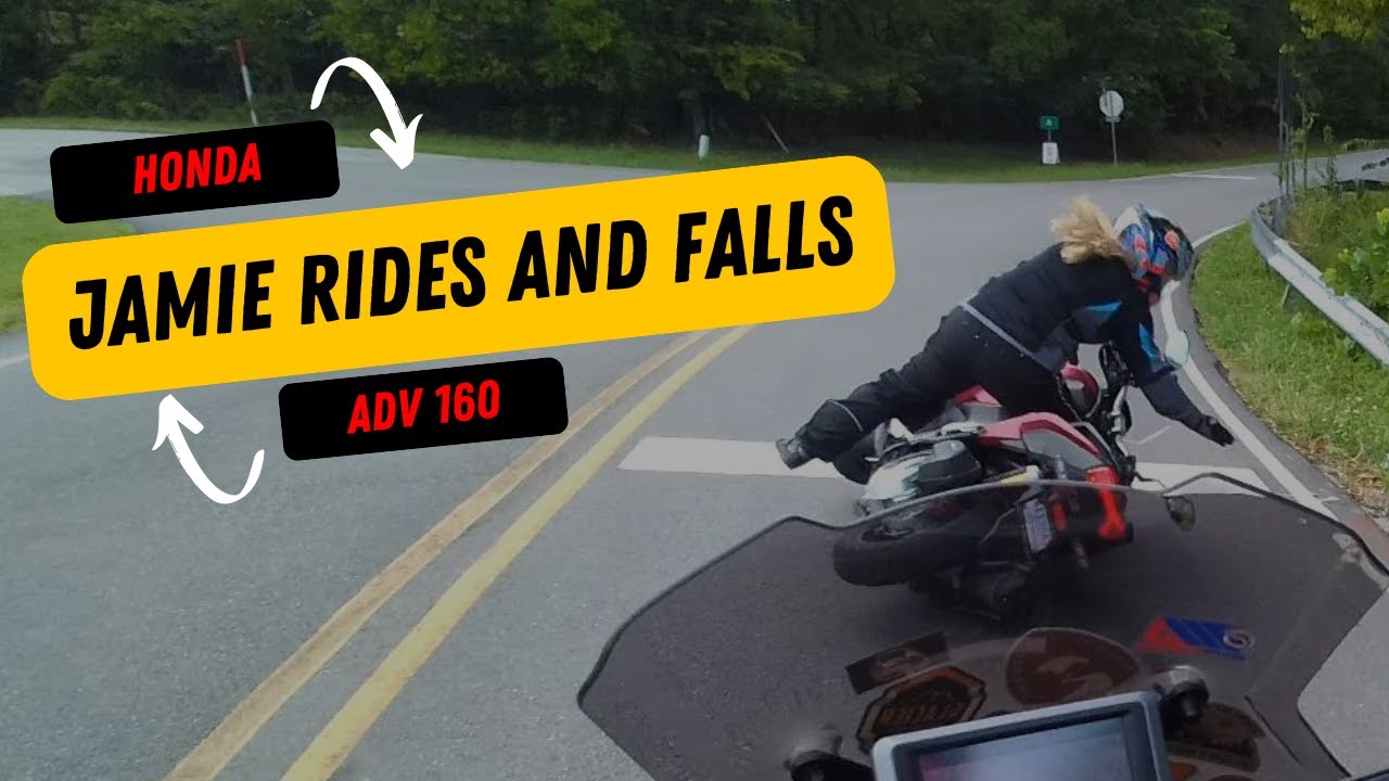 Jamie Rides & Falls - Honda ADV 160 - YouTube