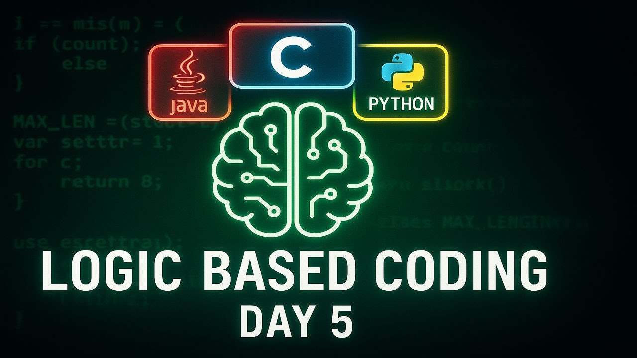 Logic Oriented Coding Day-5 | C, Java, Python Explained in Telugu | technicaltopics Live - YouTube