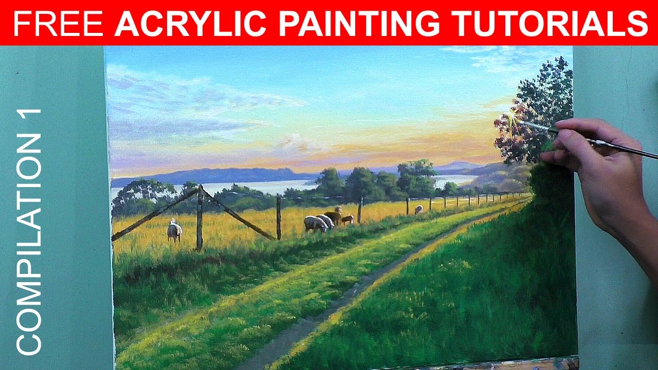 Free Acrylic Painting Tutorials by JMLisondra #shorts - YouTube