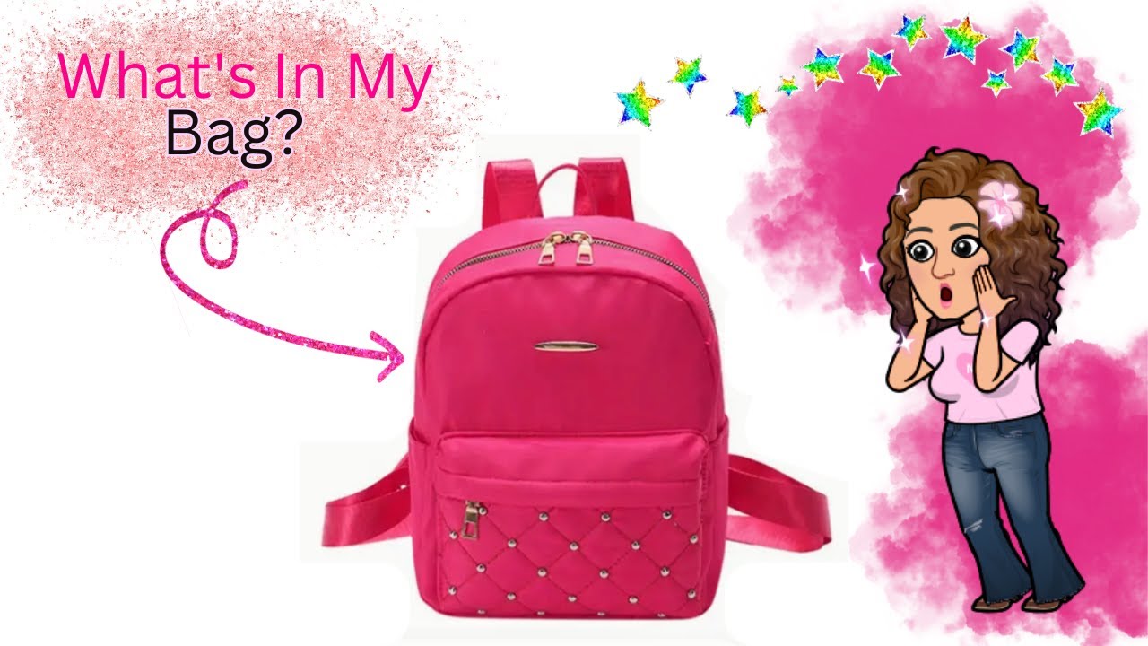 What's In My Bag ?? PINK Bag From ( TEMU ) 🎀👛 - YouTube