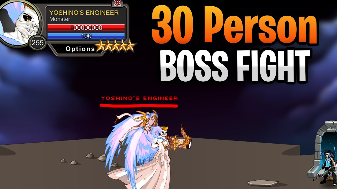 30 Person Ultra Boss Fight! AQW - YouTube