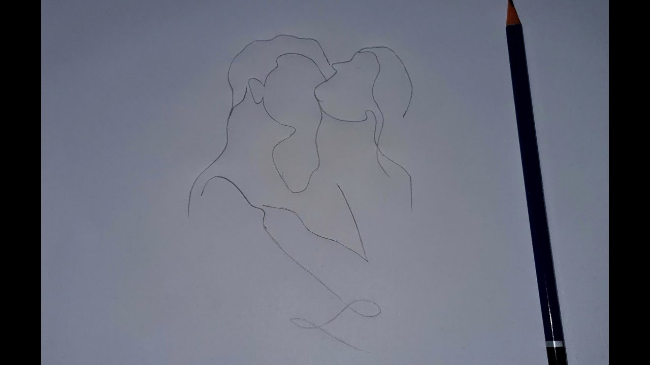 Couple intimate love and kiss of drawing ♥️ - YouTube