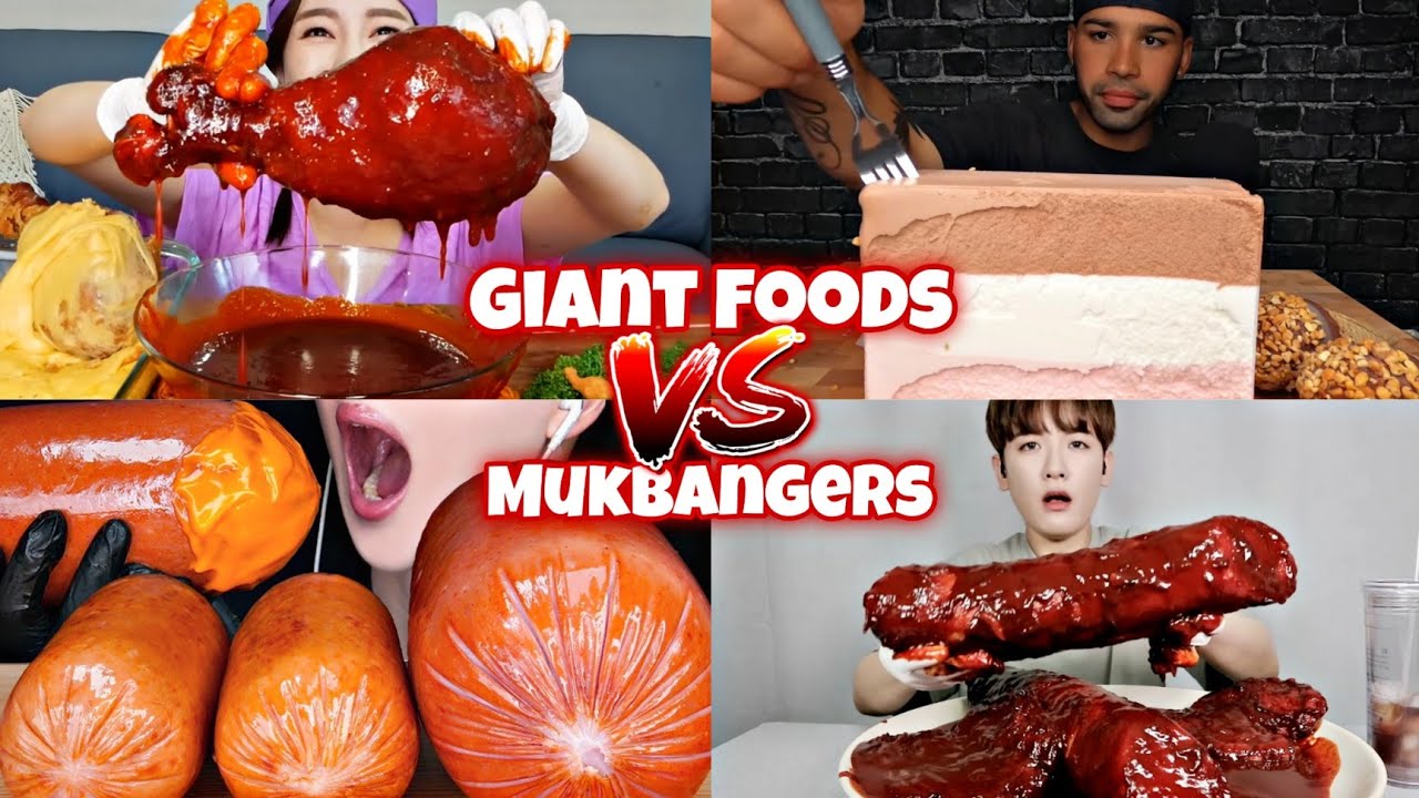 Mukbangers Eating XXL Versions of Popular Foods!🤯😱🙀 - YouTube