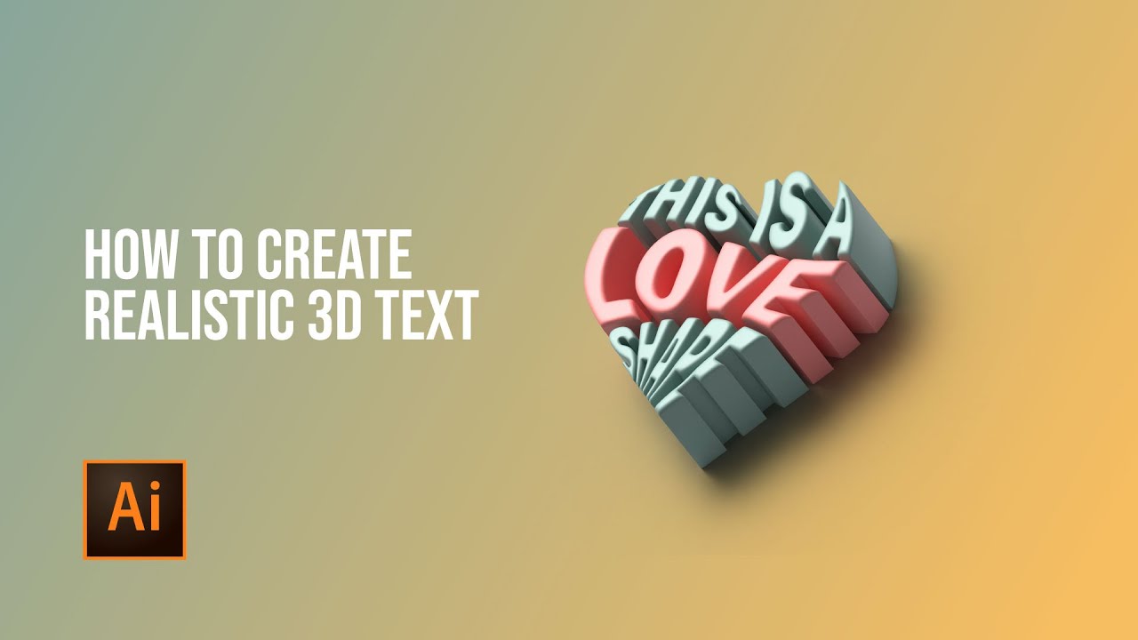 How to Create Realistic 3D Text | Cara membuat teks 3D dengan mudah ...