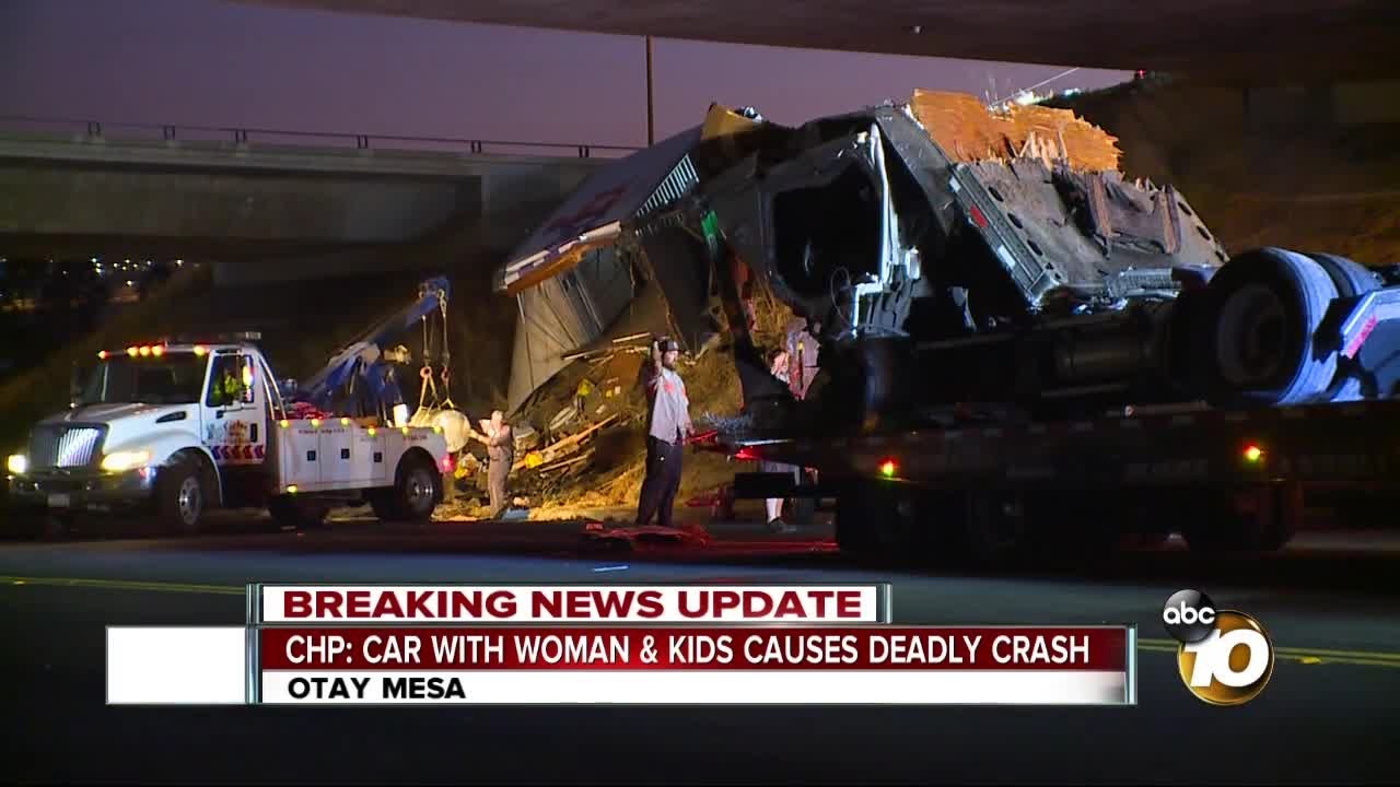 CHP: car with woman & kids causes deadly crash - YouTube