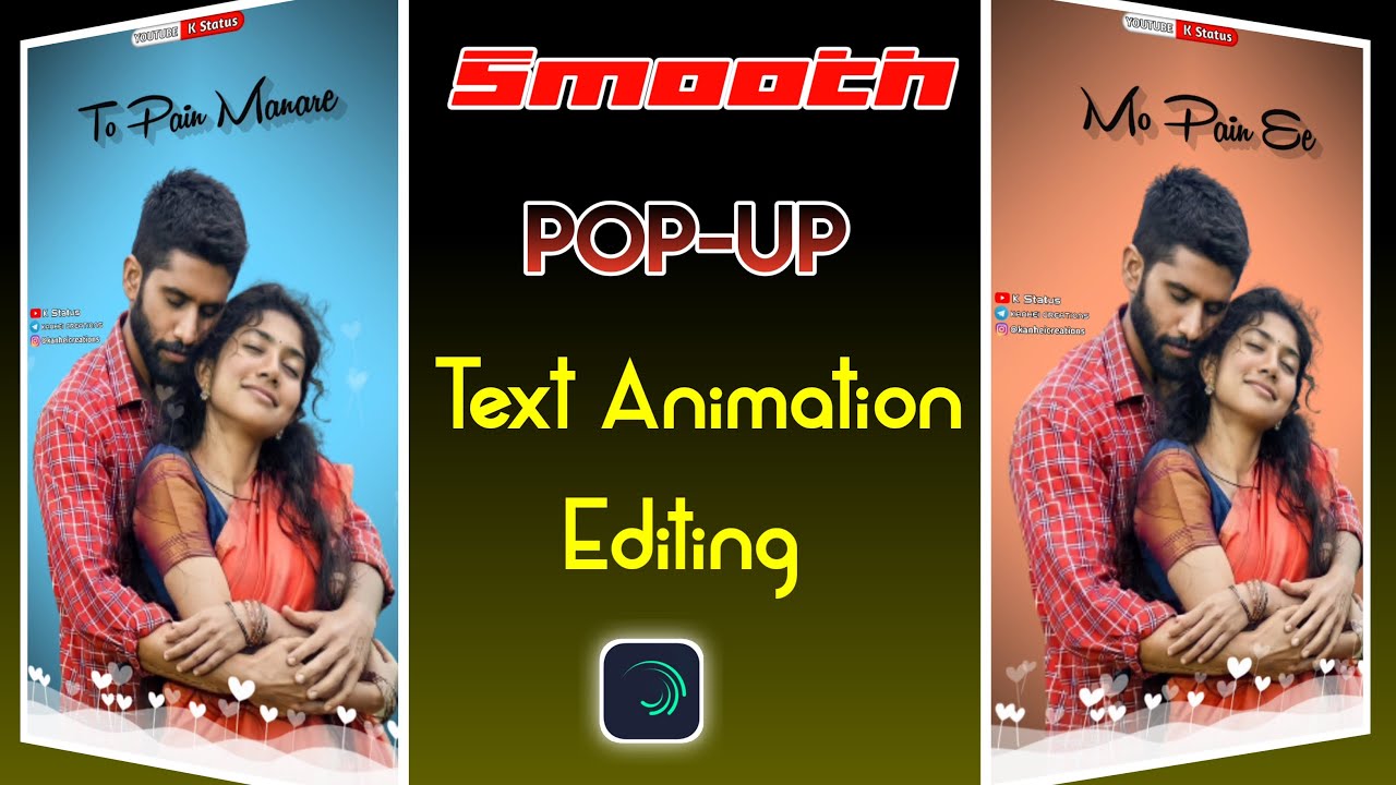 How To Make Pop-up Smooth Text Animation Video in Alight Motion | Odia ...