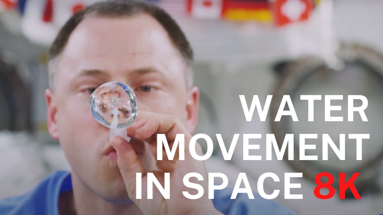 Water Movement in Space | 물 가지고 노는 우주비행사 - YouTube
