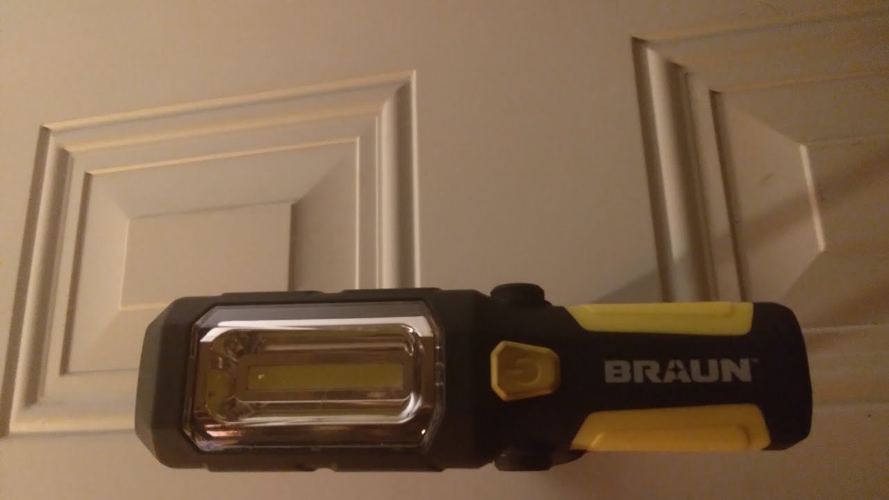 Review: Harbor freight Braun portable work light - YouTube