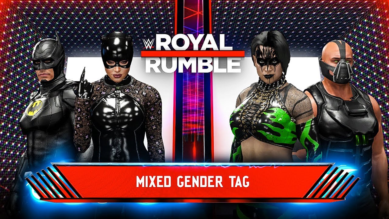 WWE 2K24 - Batman & Catwoman vs Bane & Alice - YouTube