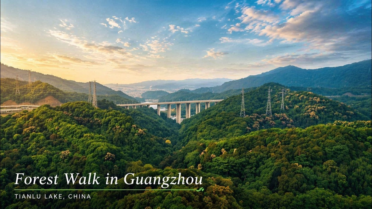 Peaceful Forest Walk in Guangzhou | First Drone Flight Over Tianlu Lake ...