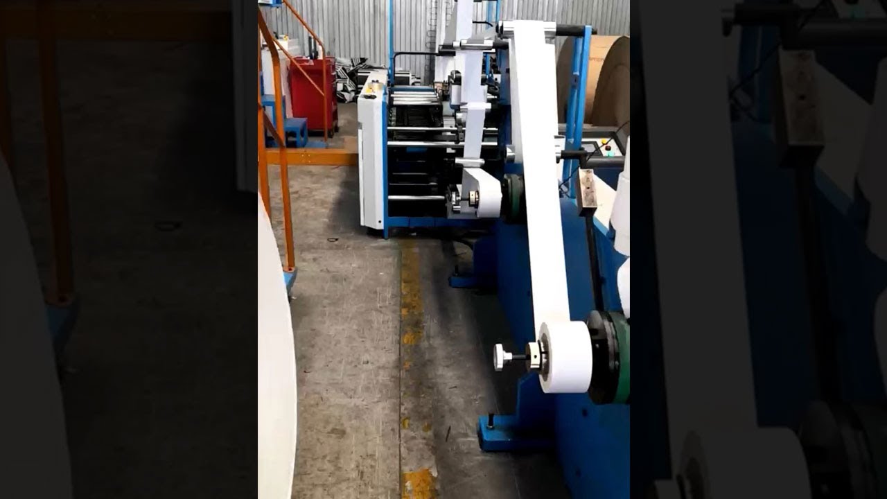 Vietnam factory Automatic paper bag making machine with twist handle ...