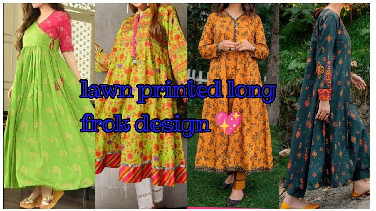 #stylish printed long frok design idea 2023#cool - YouTube