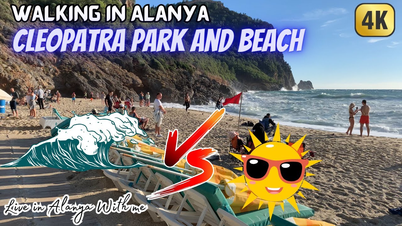 Alanya - Life and Walking in Alanya - Cleopatra park and beach and the ...