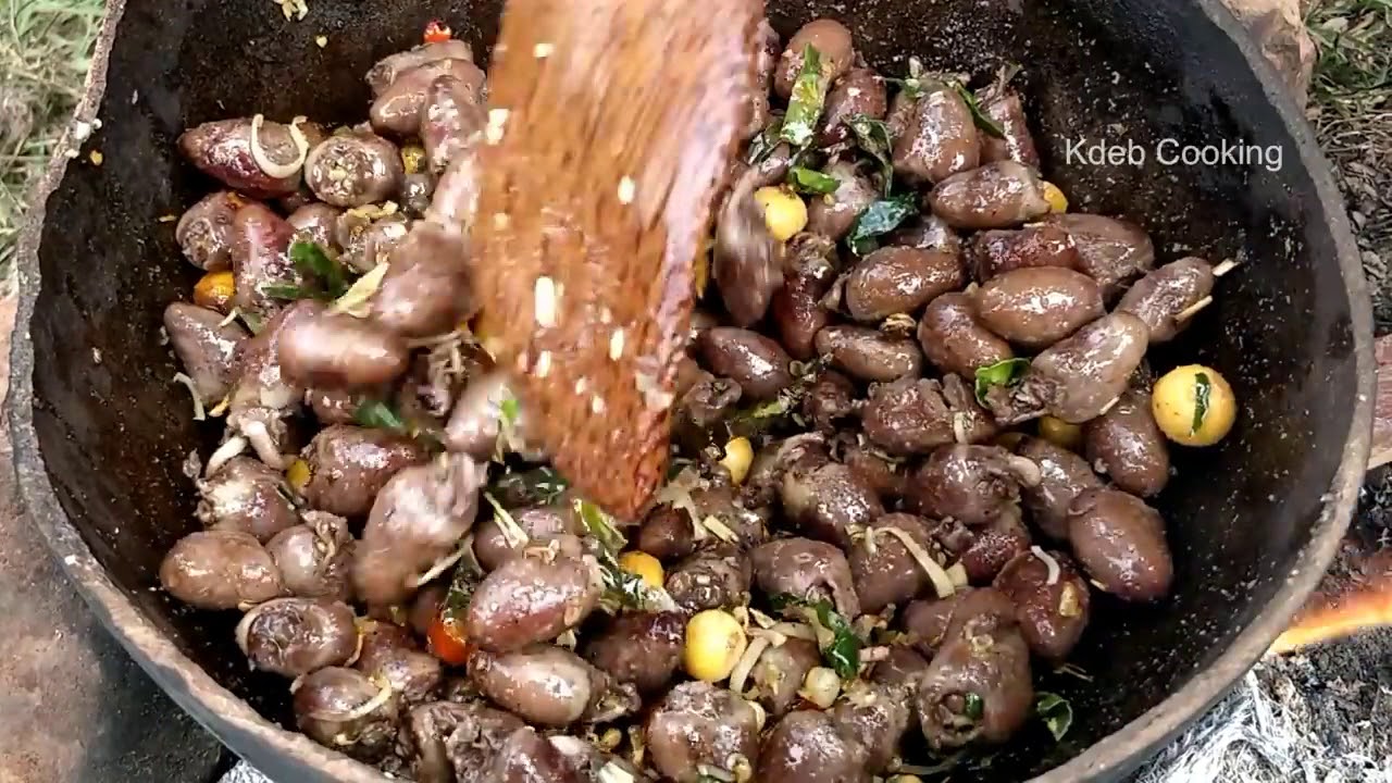 100 Duck Heart Spicy Stir Fry with Basil - YouTube