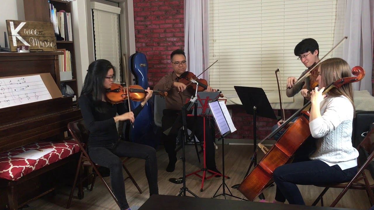 "Tequila!" Kwee Music string quartet rehearsal - YouTube