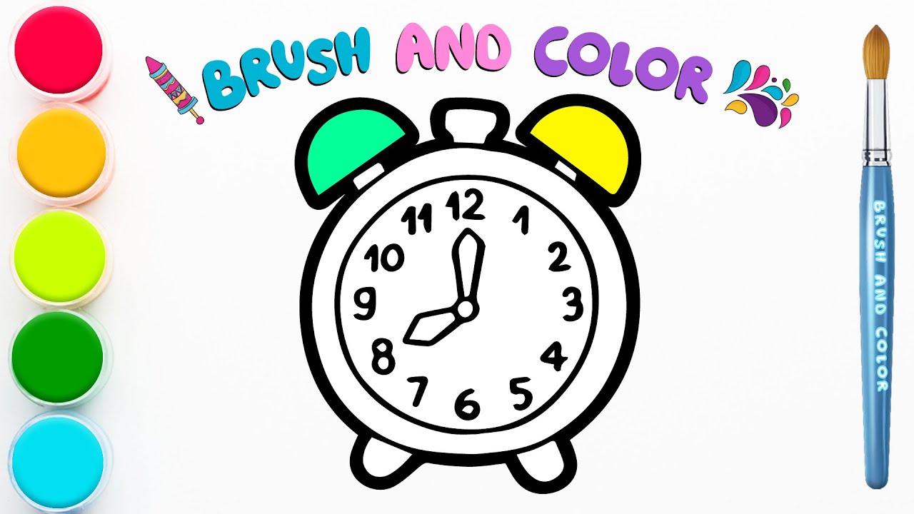 How to Draw a Alarm Clock | Step by Step - YouTube