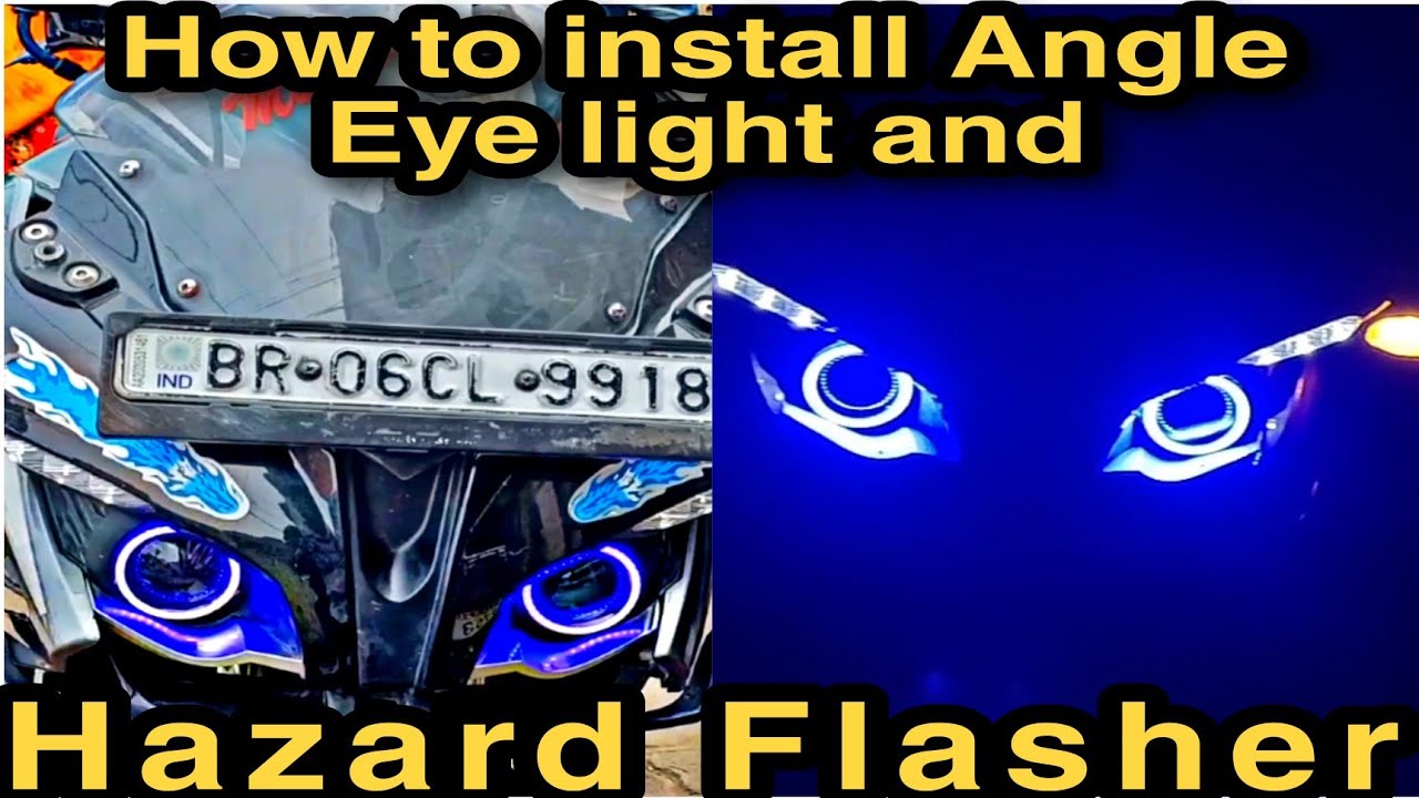 How to install Angle Eye light and Hazard Flasher in pulsar RS 200 ||# ...