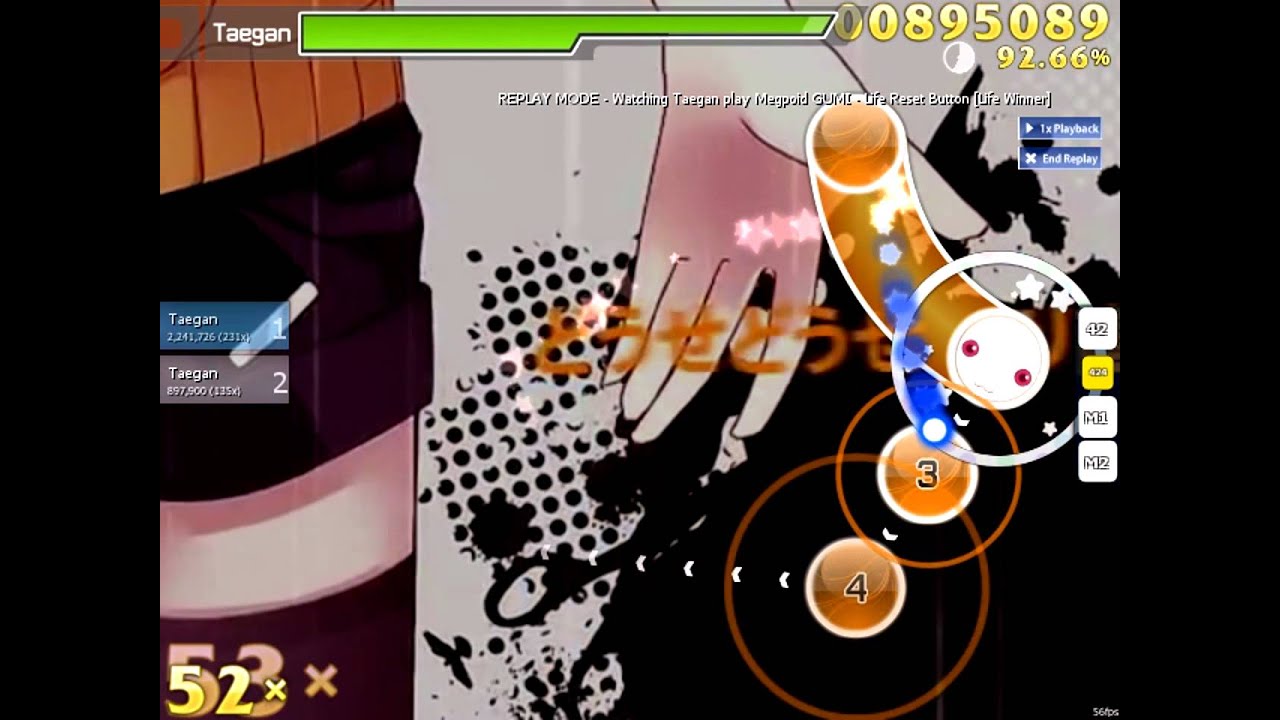 [osu!] Megpoid GUMI - Life Reset Button (Taegan) - YouTube