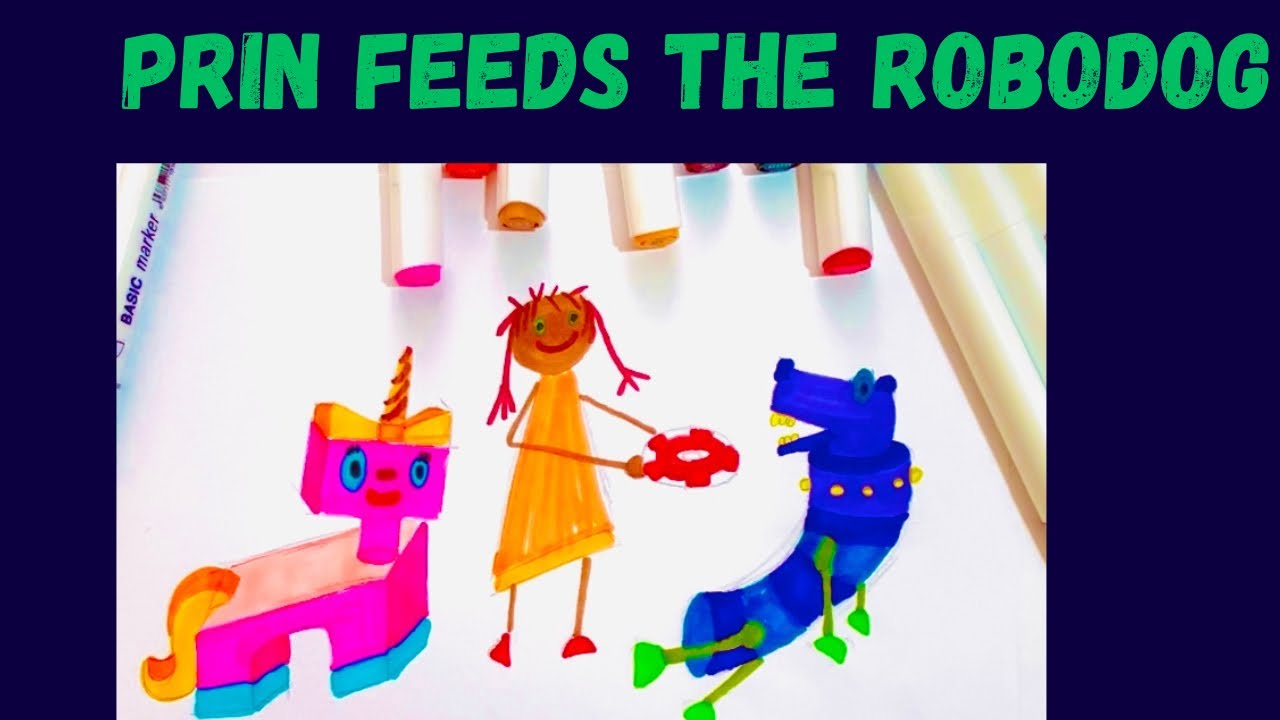 How To Draw A Girl ? How To Draw Robo Dog / How To Draw Robo Cat ...