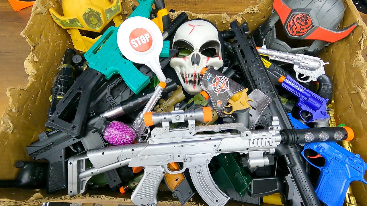 Box of Toy Guns And Rifles, Special Commando Sniper Rifle And Commando ...