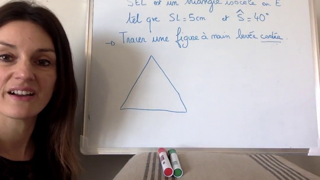 SEL triangle isocèle en E tel que SL = 5 cm et S = 40° - YouTube