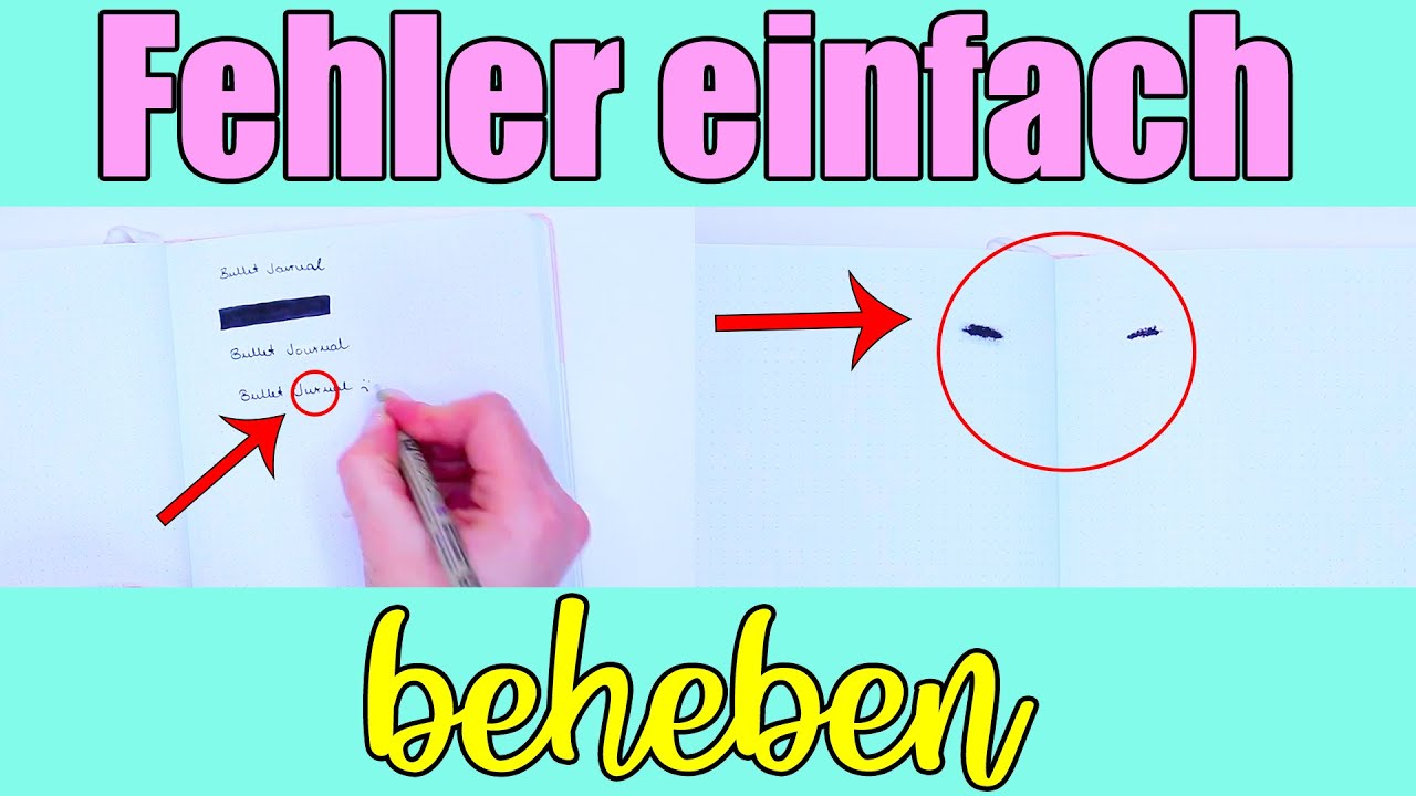 VERSCHRIEBEN oder VERMALT? KEIN PROBLEM MIT DIESEN TIPPS - YouTube
